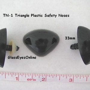 10 Triangle Shape Safety Noses, Buttons, Eyes, Size 26mm or 29mm or ...