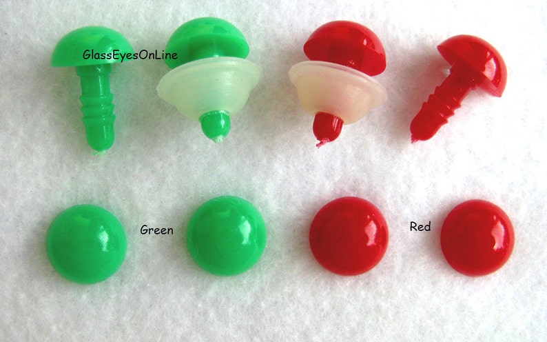 14 PAIR Safety Eyes 6mm or 12mm Solid Colors No Pupils ROUNDED - Etsy