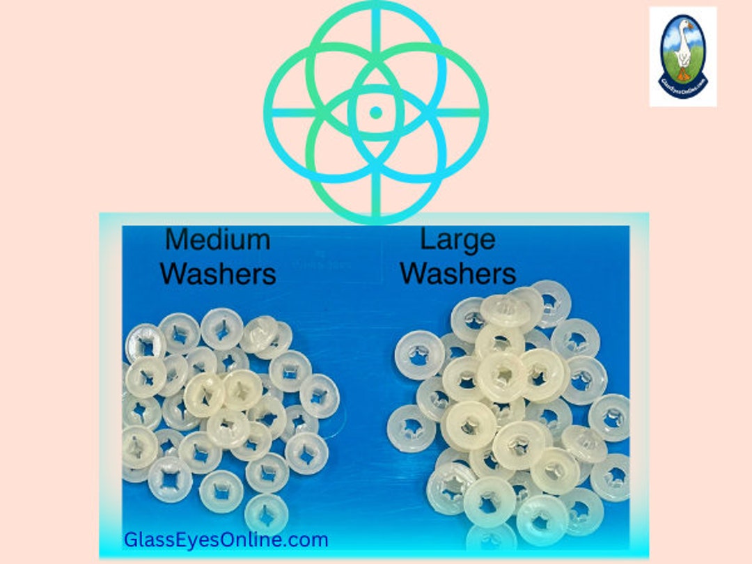 WASHER SALE Large or Medium Washers for Safety Eyes 50 or 100 Pair ...