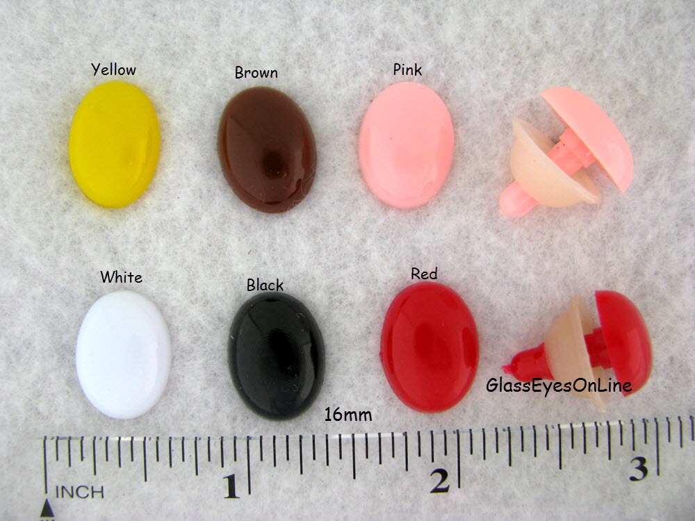 30 Oval Safety Noses Buttons Eyes Size 14mm or 16mm Use in Crochet ...