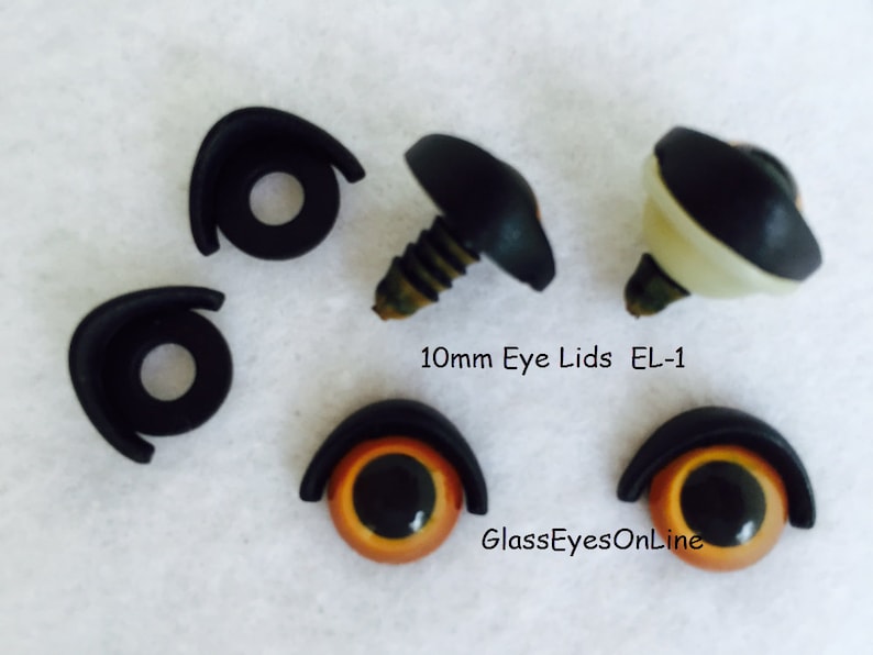10 PAIR Eye Lids Choose Size 8mm to 27mm Snap on Back of - Etsy