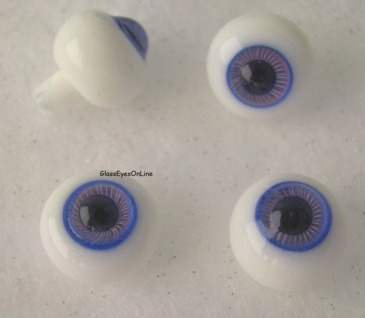 1 PAIR 12mm Solid Glass Eyes With Sparkle Pupils for Polymer Clay ...