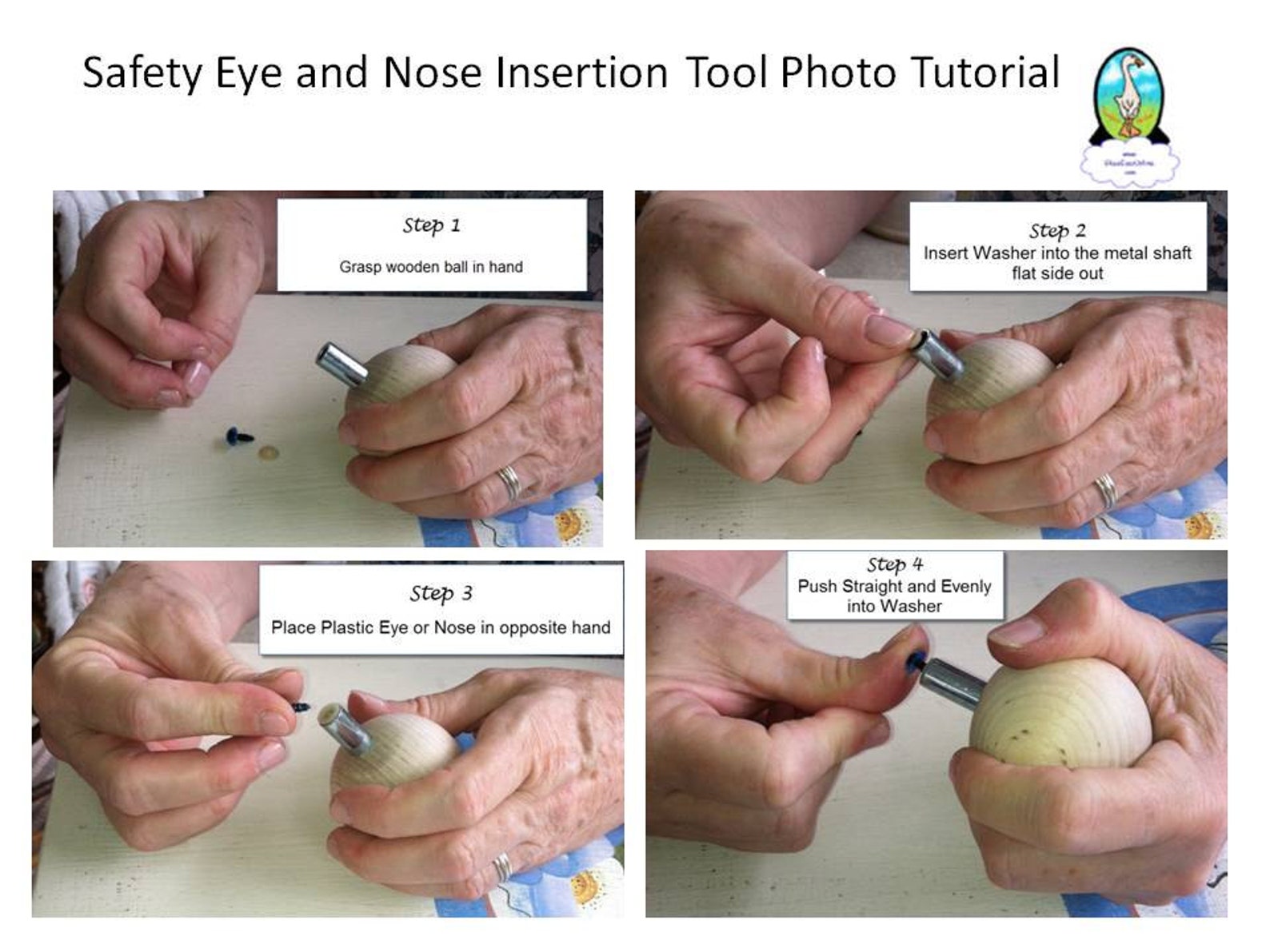INSERTION TOOLS for Plastic Safety Eyes Small Large or Combo Set for ...