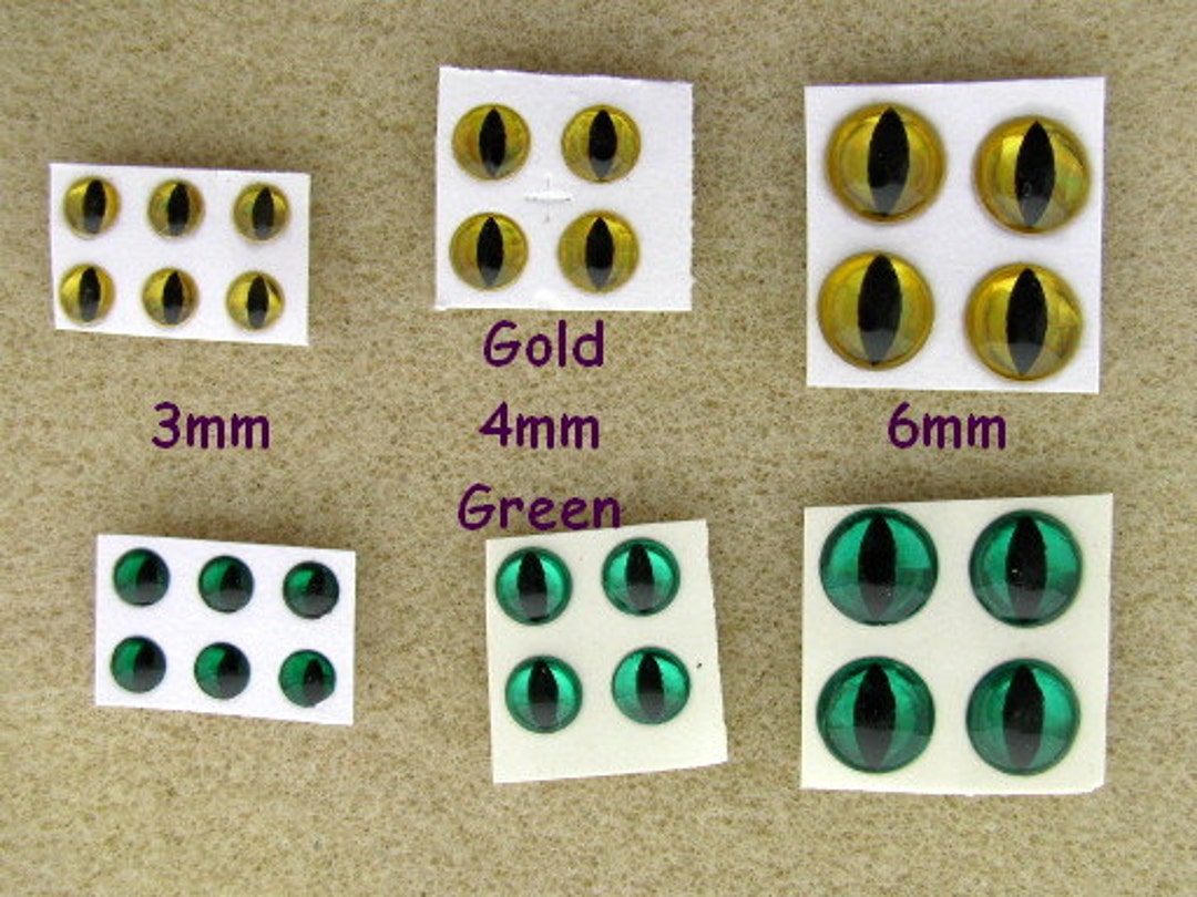 50 PAIR 3mm or 4mm or 6mm Slit Pupil Fish Lure Eyes Free Shipping in ...