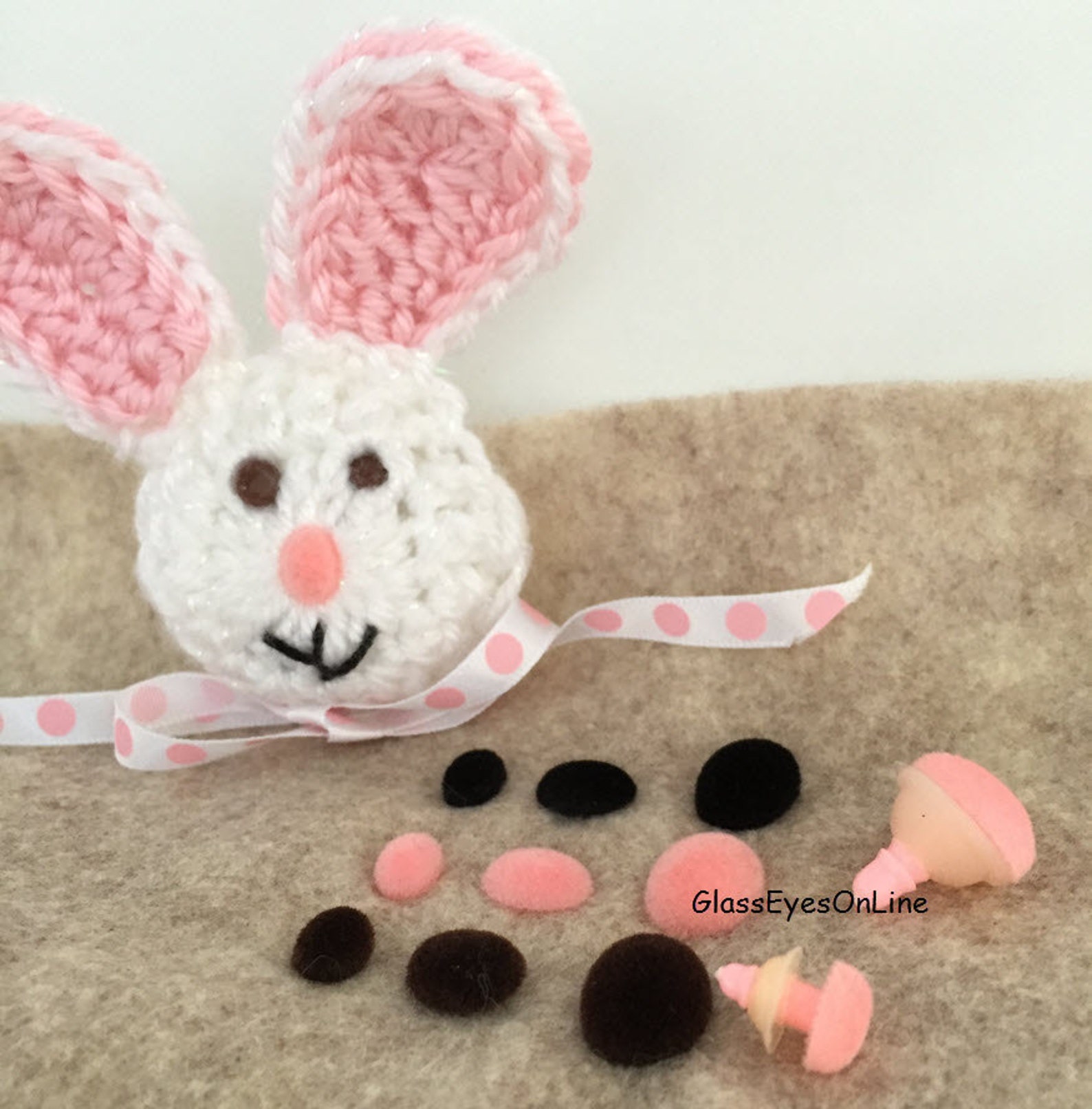 15 Fuzzy Flock Oval Safety Noses With Washers Size 8mm or 11mm or 14mm ...