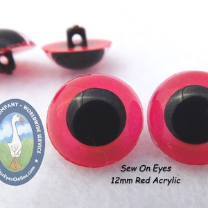 6 Pair Sew on Eyes for Sewing Arts and Crafts. Craft Eyes for Use in ...
