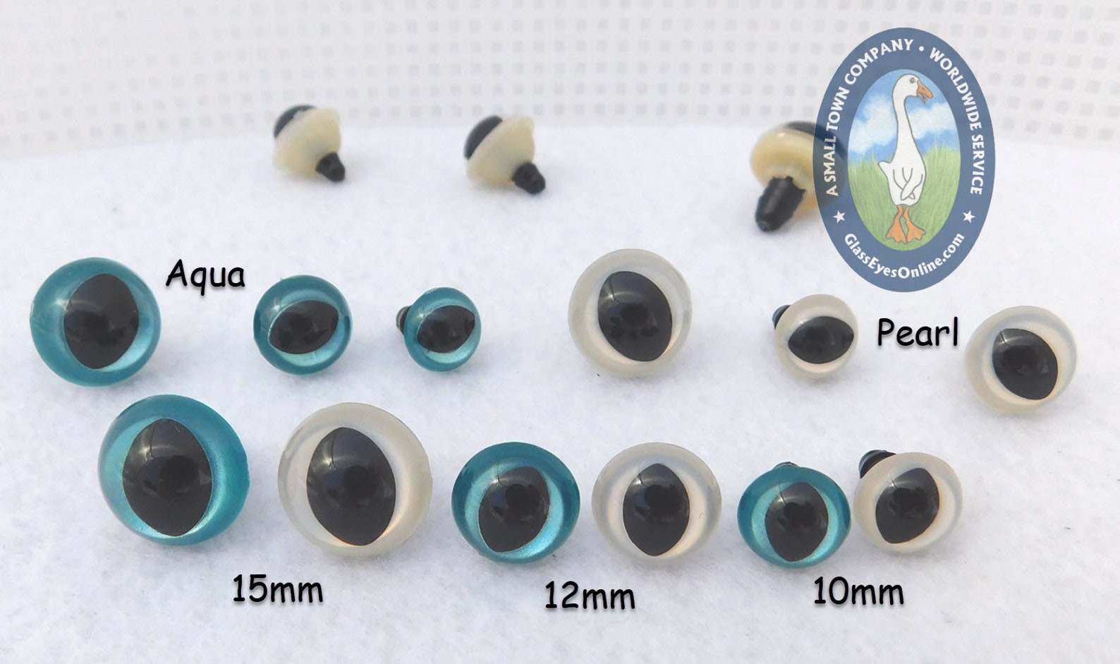 15 PAIR Safety Eyes SLIT Pupils Iridescent Colors 10mm or 12mm or 15mm ...