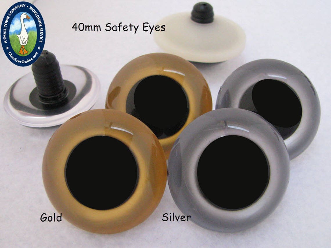 1 PAIR 40mm or 45mm Plastic Safety Eyes with Washers for Large | Etsy