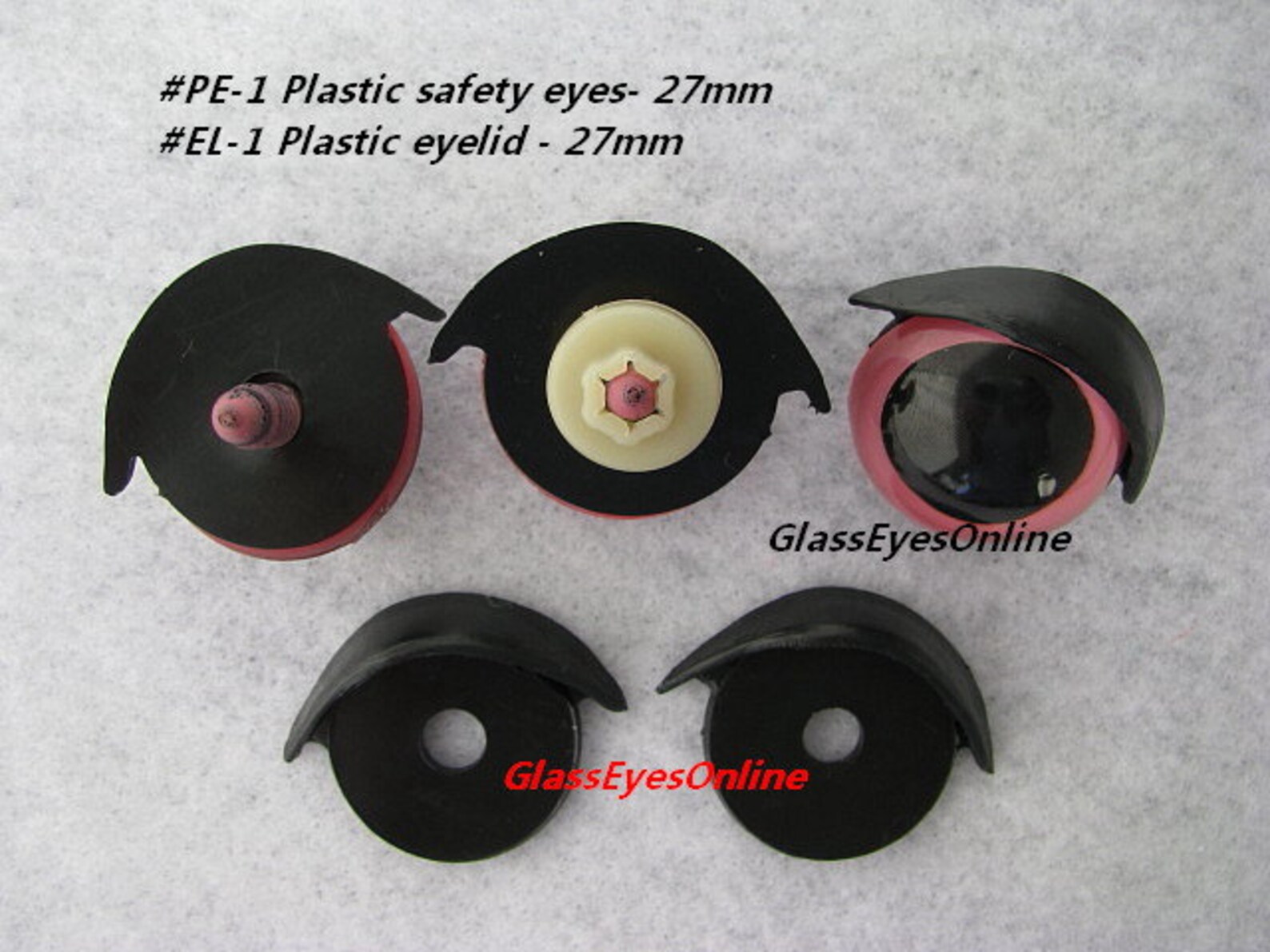 10 PAIR Eye Lids Choose Size 8mm to 27mm Snap On Back of | Etsy