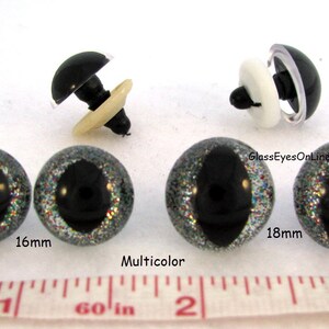 2 Pair Cat Eyes Sparkle Slit Pupil 16mm or 18mm or 21mm Sewing ...