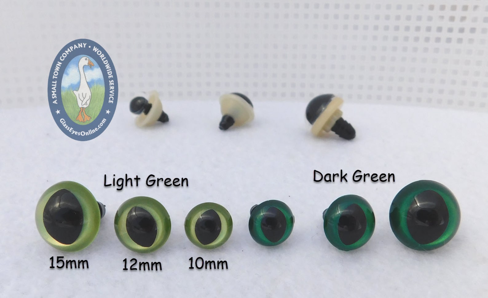 15 PAIR Safety Eyes SLIT Pupils Iridescent Colors 10mm or 12mm or 15mm ...