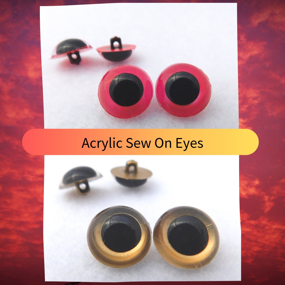 6 Pair Sew On Eyes For Sewing Arts And Crafts Craft Eyes For Use In Teddy Bears Dolls Plush
