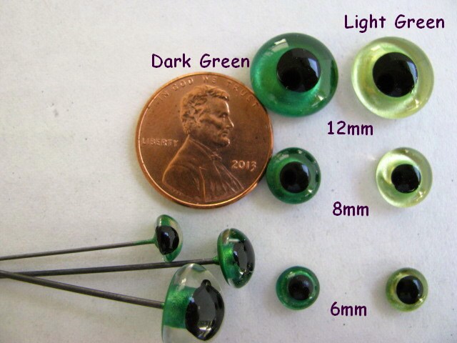 6 Pair 4mm or 5mm or 6mm or 7mm or 8mm Glass EYES on Wire - Etsy