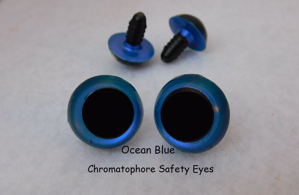 Safety Eyes Hand Painted 10 Pair 6mm to 12mm Chromatophore Colors for ...
