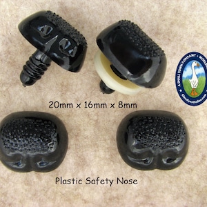 12 Noses 20mm Wide Choose 3 Styles and Depths for Teddy Bears, Plush ...