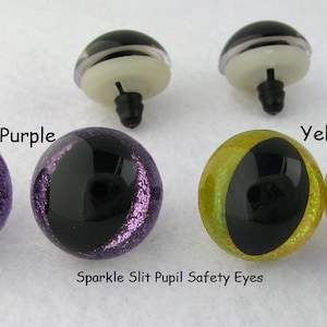 2 Pair Cat Eyes Sparkle Slit Pupil 16mm or 18mm or 21mm Sewing ...