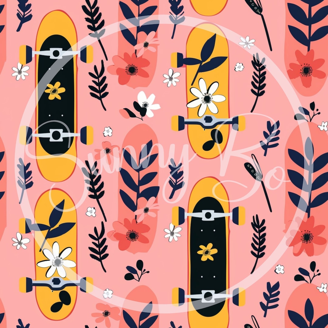 Digital Print Skateboard Seamless Repeating Pattern - Etsy