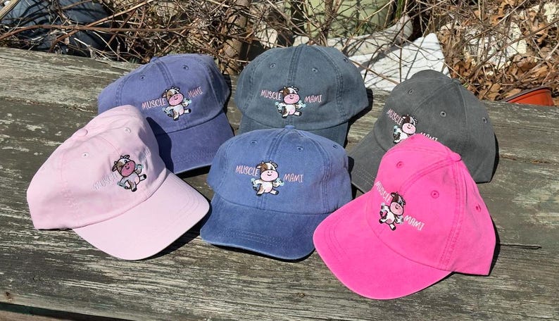 Muscle Mami Baseball Cap | Custom Made Embroidery Design | Workout High ...