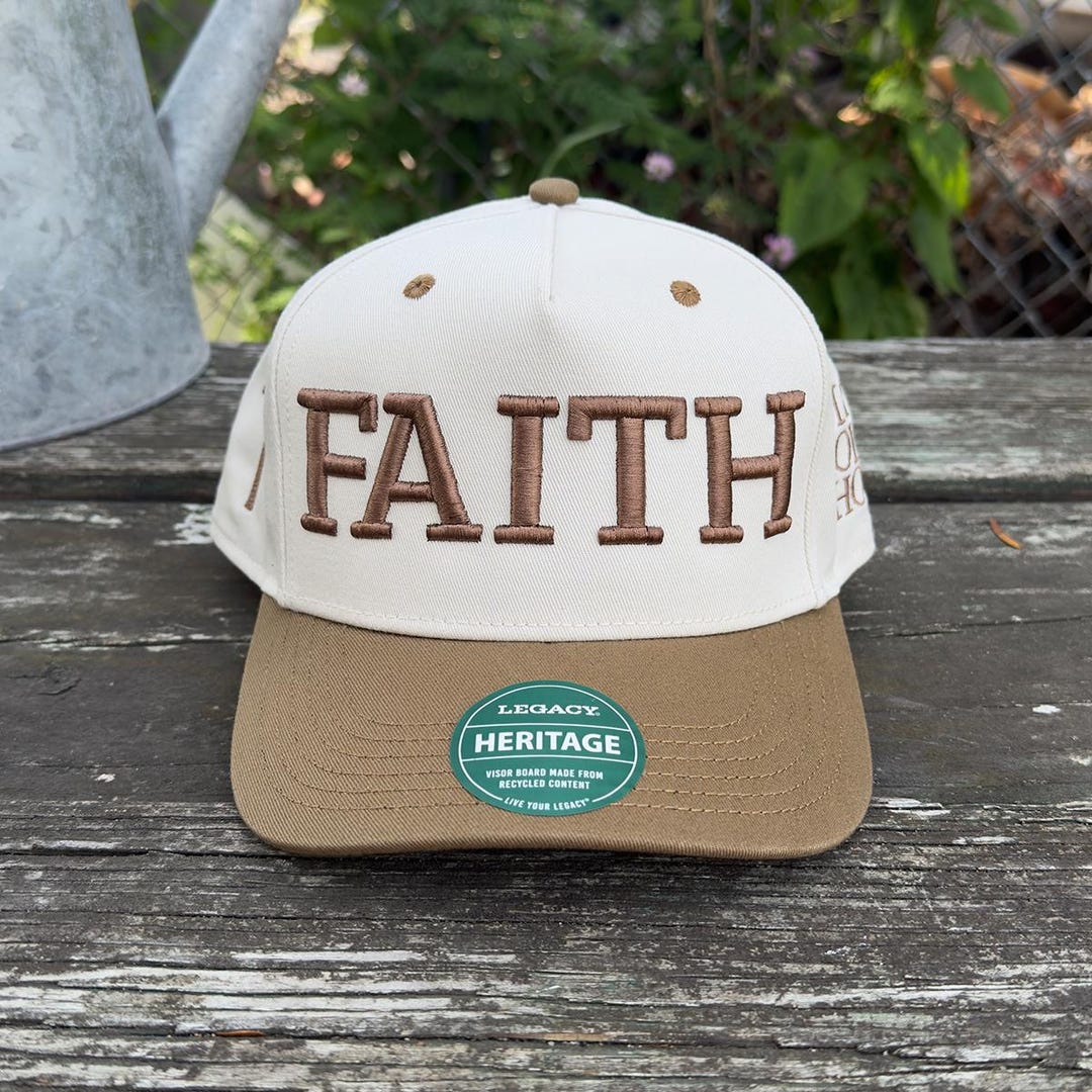 Faith Embroidered Christian Hat: Two-tone Cotton Twill Snapback - Etsy