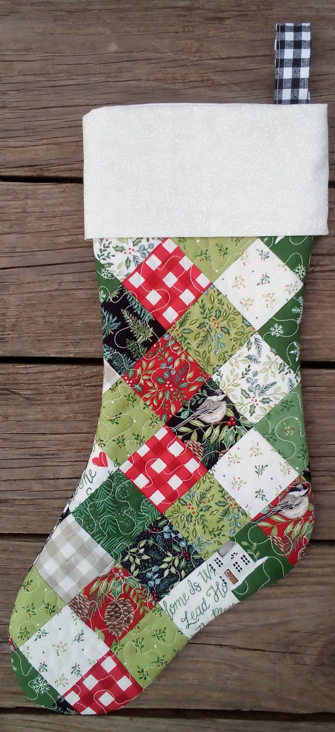 Handmade Quilted Christmas Stocking - Etsy