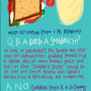 Law School Print: is a Burrito a Sandwich - Etsy