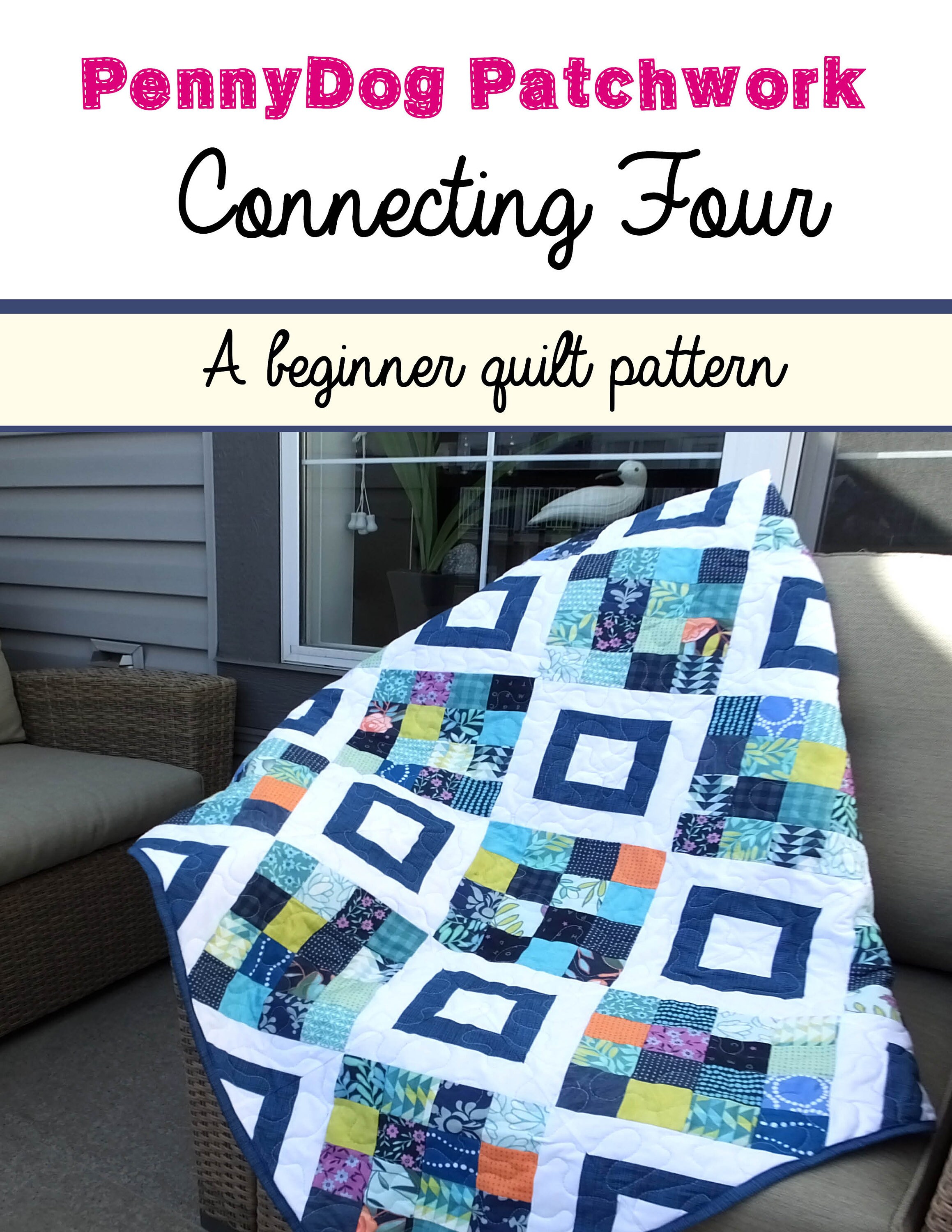 Connecting Four - A Beginner Quilt Pattern, Quilt Pattern Pdf Download ...