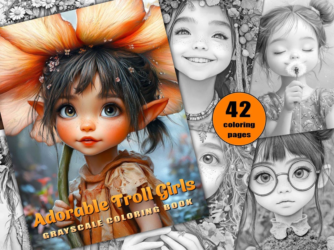 42 Adorable Troll Girls Coloring Pages, Whimsical Fantasy Girls ...