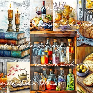 32 Still Life Coloring Pages - Grayscale Adult Coloring Book ...