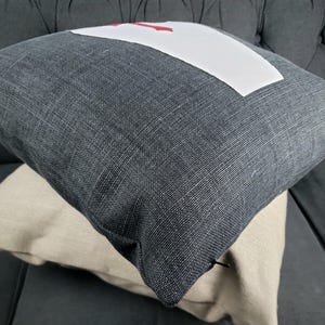 Gothic Vampire Coffin Applique Linen Pillows With Crushed Red Velour ...