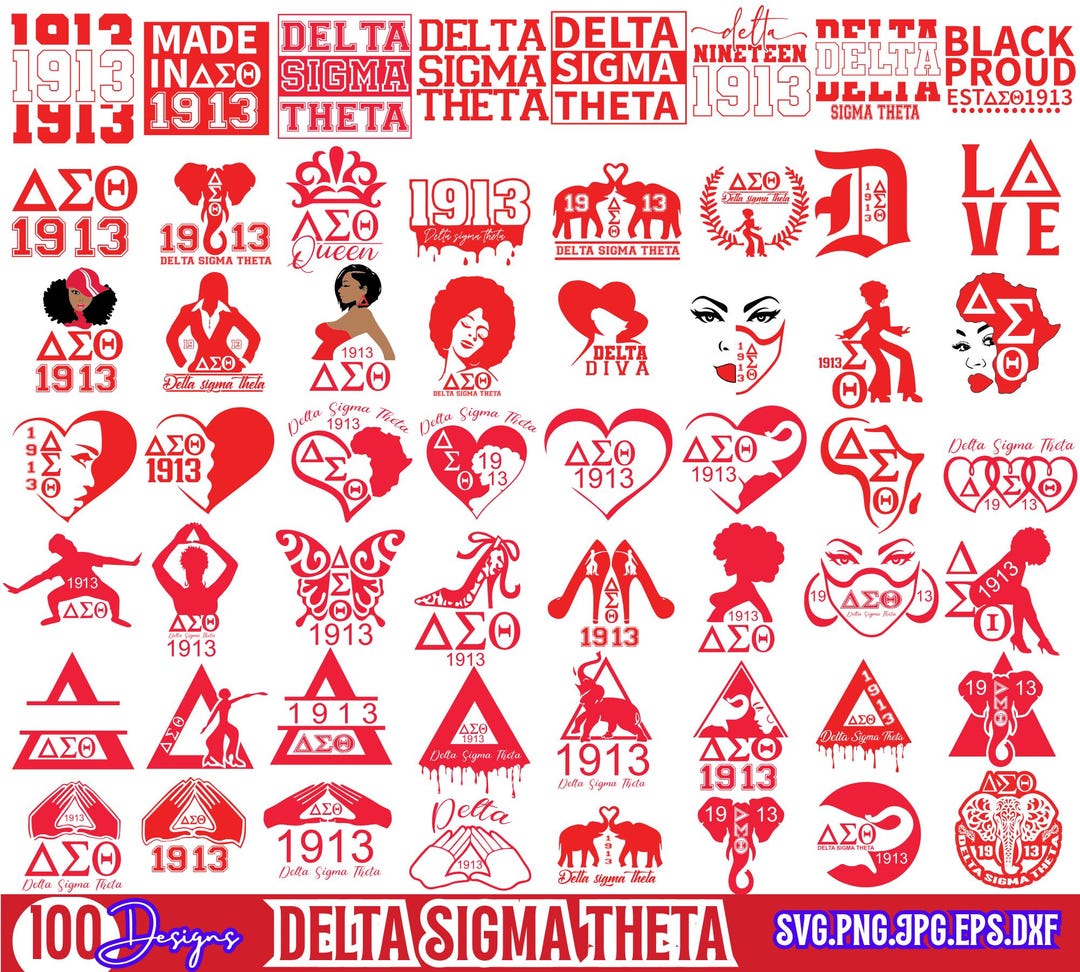 Delta Sigma Theta SVG Bundle: DST Sorority Clipart (instant Download ...