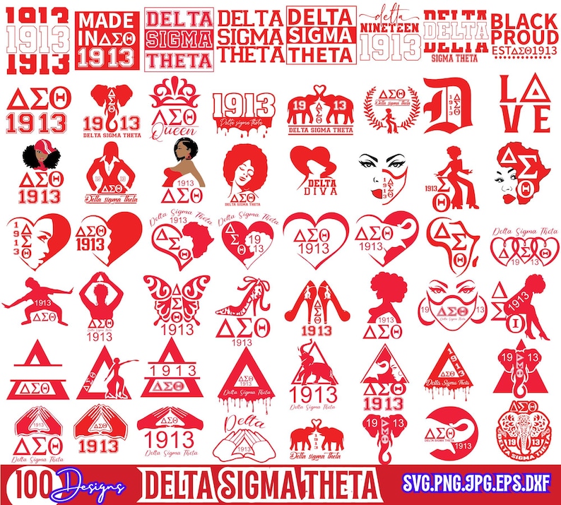 Delta Sigma Theta SVG Bundle: DST Sorority Clipart (instant Download ...