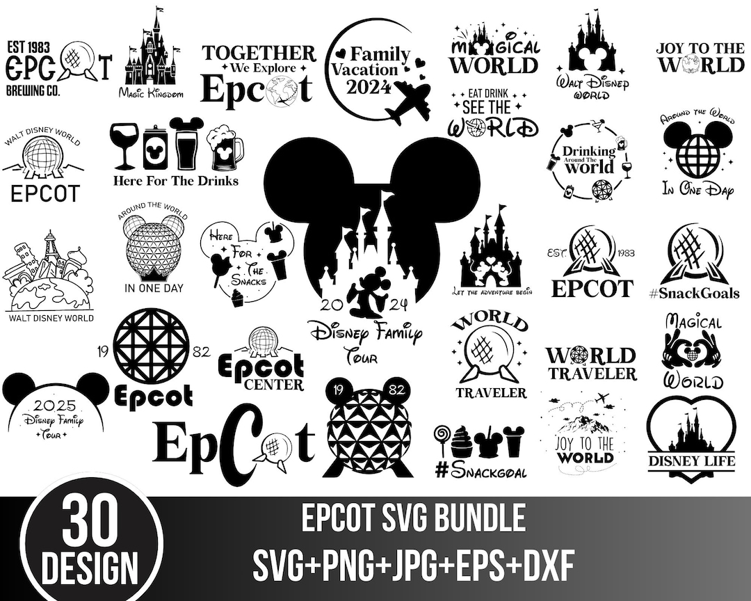Epcot SVG Bundle: World Traveler, Girls Trip Cut Files (digital ...