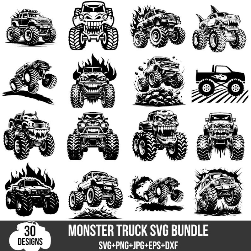 Monster Truck Svg - Etsy