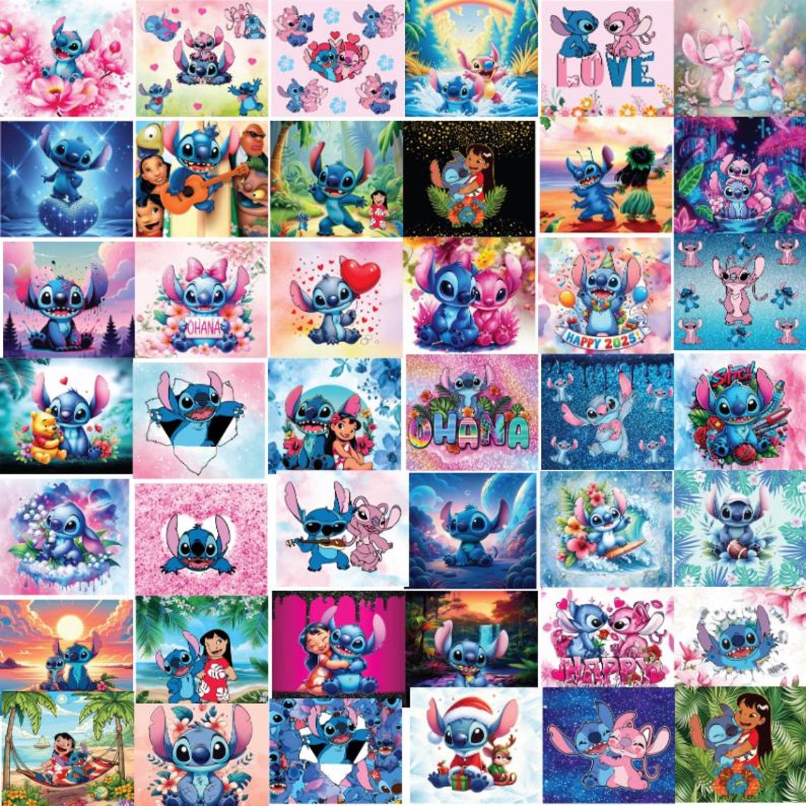 100 Stitch Tumbler Wrap Designs Bundle - 20 Oz PNG Sublimation Designs for Lilo & Stitch ...
