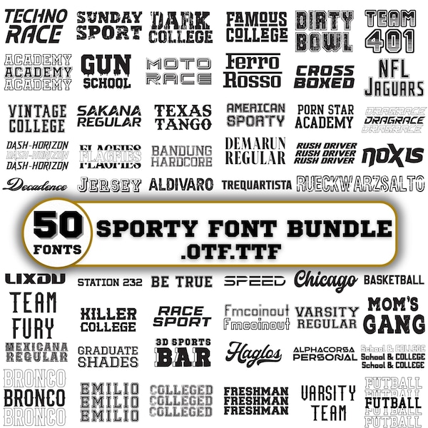 Sports Jersey Fonts 2025 - Etsy UK