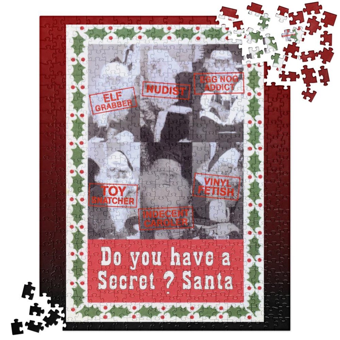 Christmas Secret Santa Puzzle Gift Humorous Jigsaw of Santa Claus ...