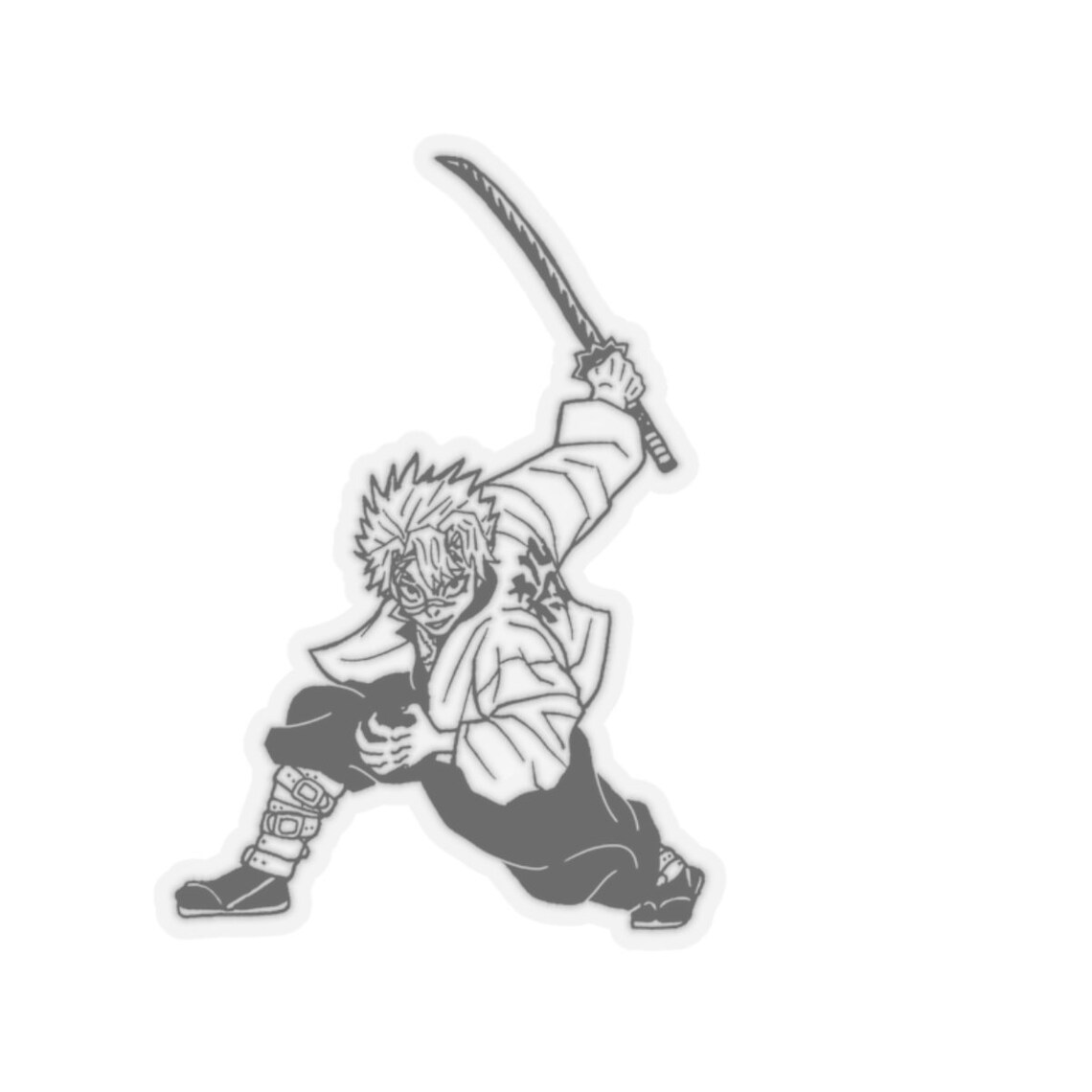 Sanemi Shinazuagawa Sticker Anime Manga Sticker Gift Idea Anime Sticker ...
