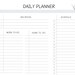 Printable Daily Planner | Minimalist Planner | One Page Planner ...