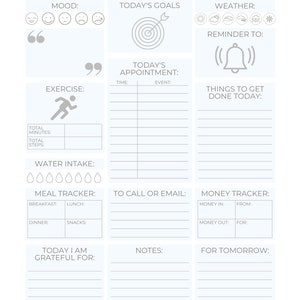 Printable Daily Planner | 4 Designs | Minimalist Planner | One Page ...