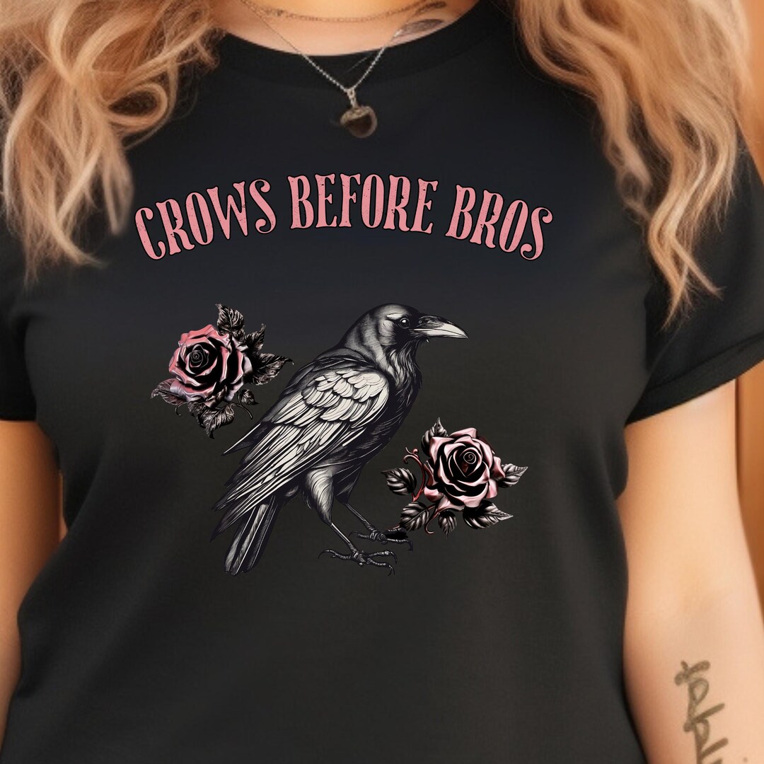 Funny Crow Shirt, Vintage Crow Shirt, Black Crow Shirt, Crow Bird Shirt ...