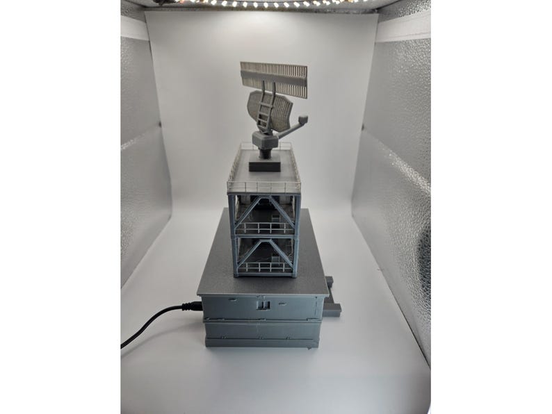 Mechanized HO Scale 1:87 Wide Radar Tower for Model Train Environment ...