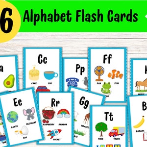 Kids Digital Flash Cards, Alphabets Flash Cards for Kids, 26 ABC Flash ...