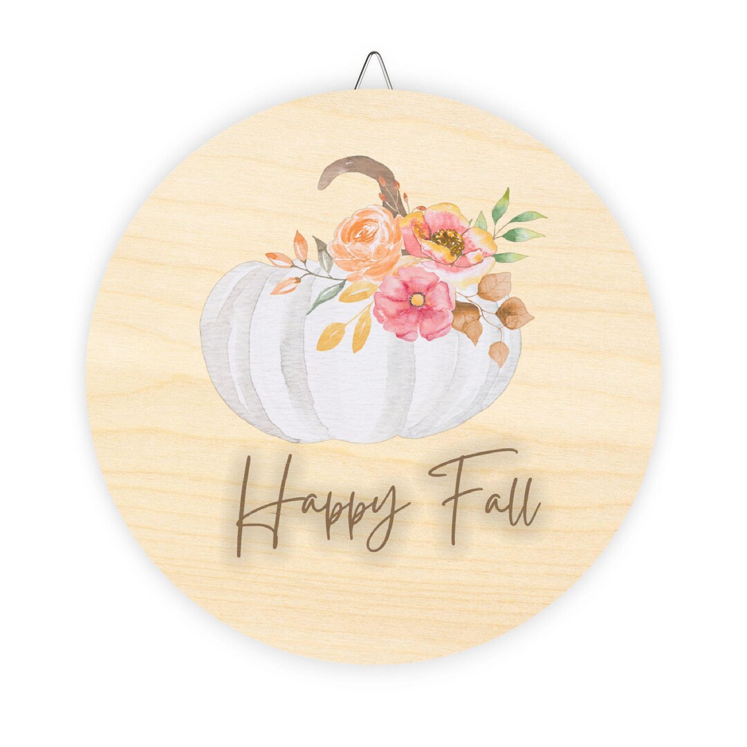 Cute Happy Fall Wood Sign - Rustic Autumn Decor for Home - Etsy