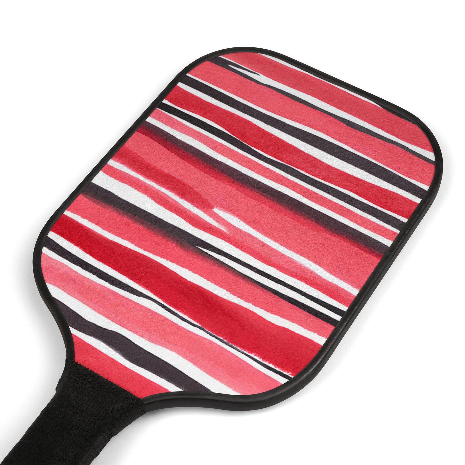 Black, White, and Red Striped Pickleball Kit - Bold and Stylish Set for ...
