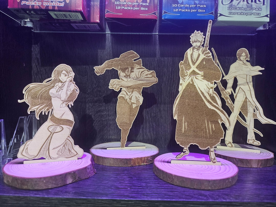 Collectible Wooden Anime Figure Stand Bleach Customizable Base - Etsy