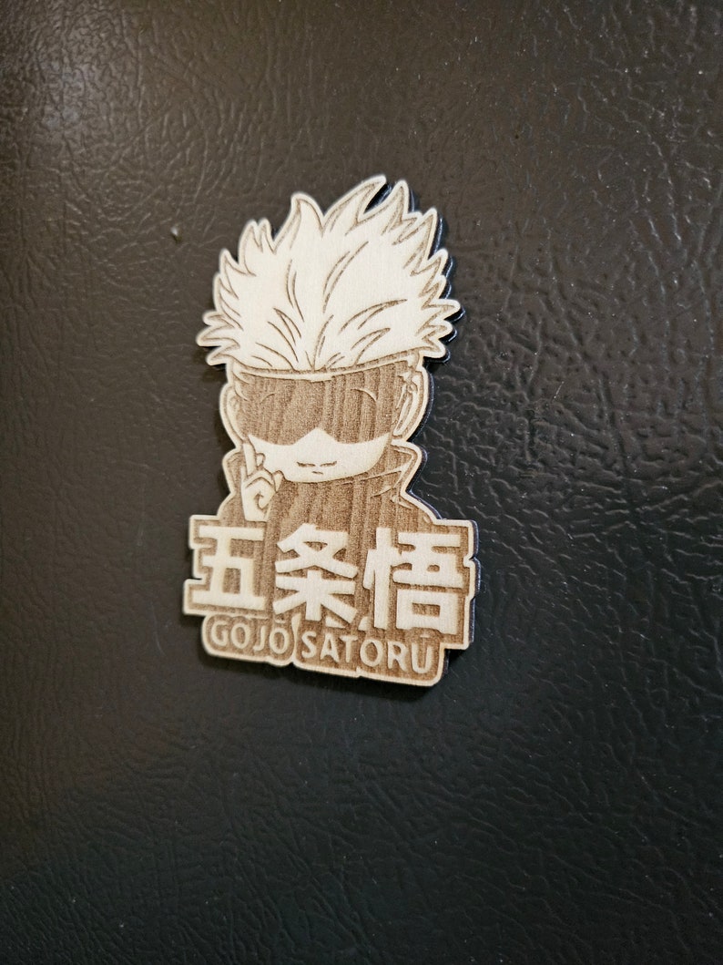 Jujutsu Kaisen Satoru Gojo Anime Wood Magnet - Etsy
