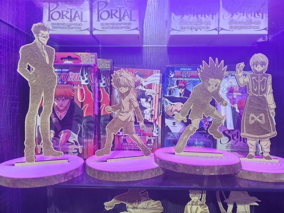 Wooden Collectible Anime Figure Stand Hunter X Hunter Customizable Base ...