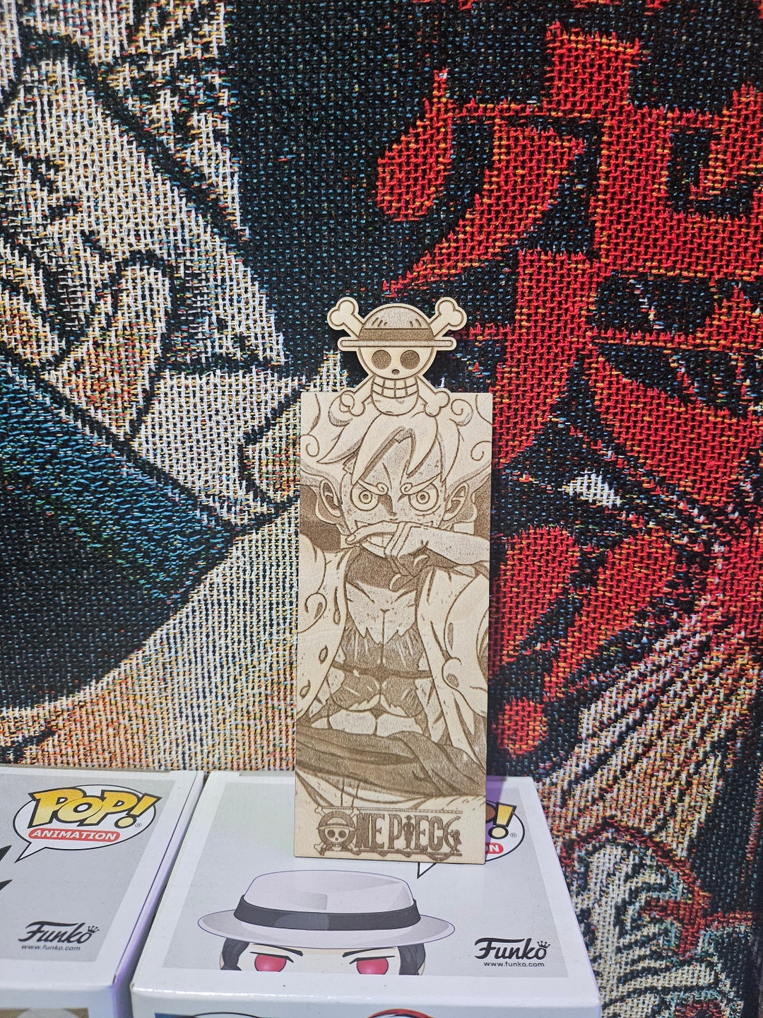Gear 5 Luffy One Piece Anime Wood Bookmark - Etsy