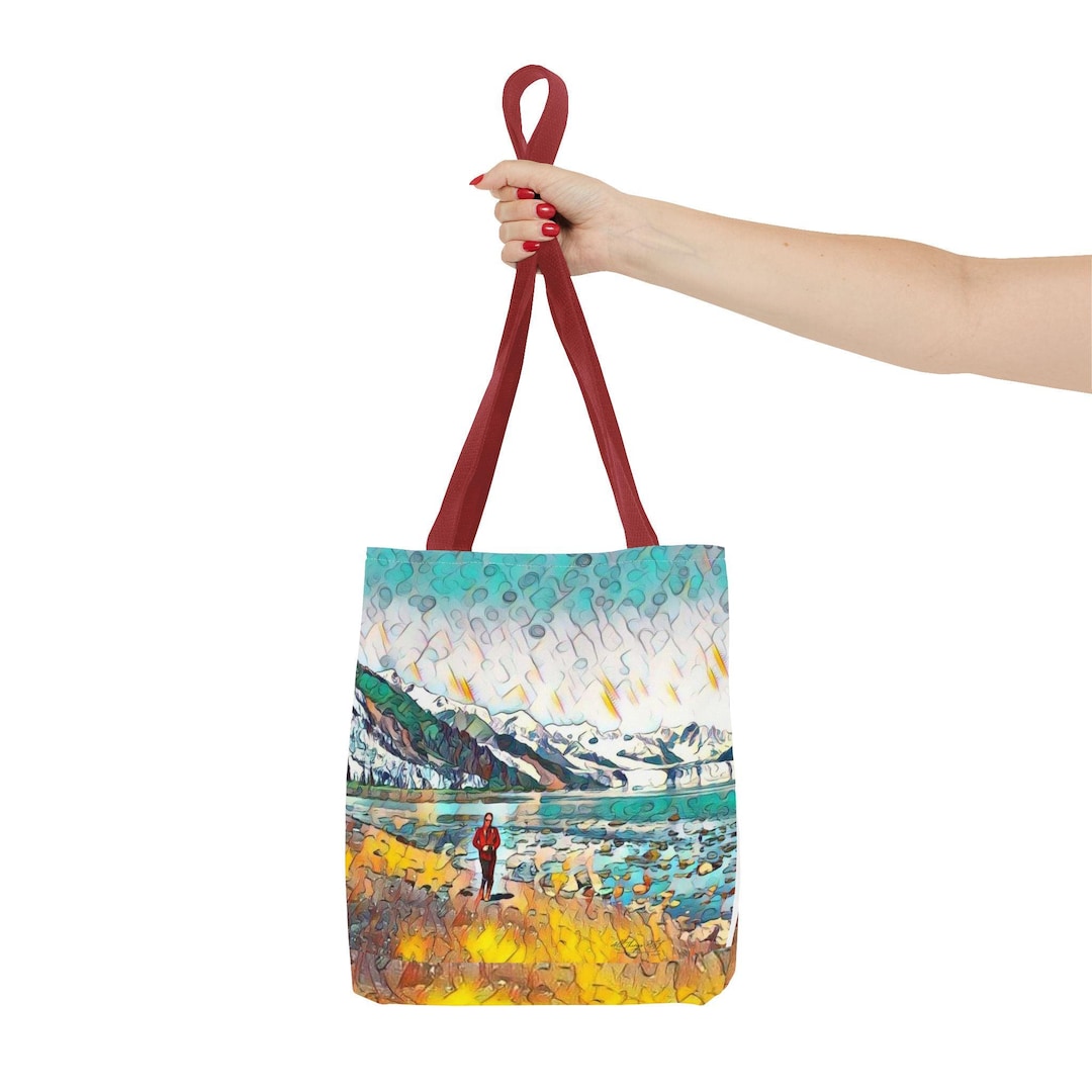 Tote Bag — Alaska Glacier Beach Stroll Abstract Tote - Etsy