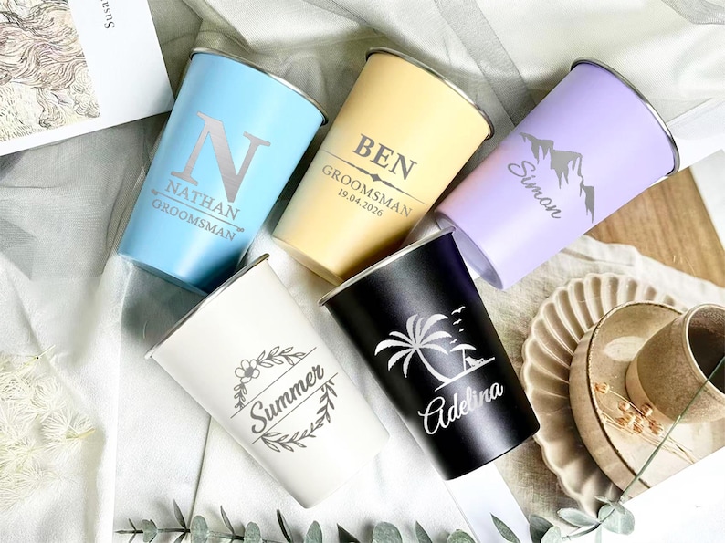 Personalized Stainless Steel Pint Cup, Custom LOGO Whiskey Cup for ...